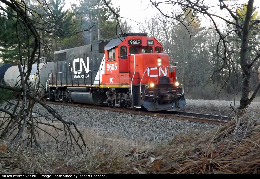 CN (IC) GP38-2 9605 Whiting, WI _4-16-16